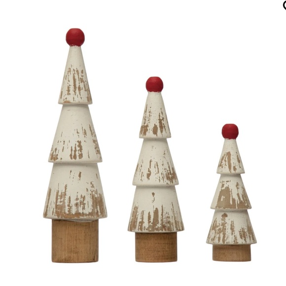 Creative Co-Op | Holiday | New Creative Coop Pine Wood Trees Set ...